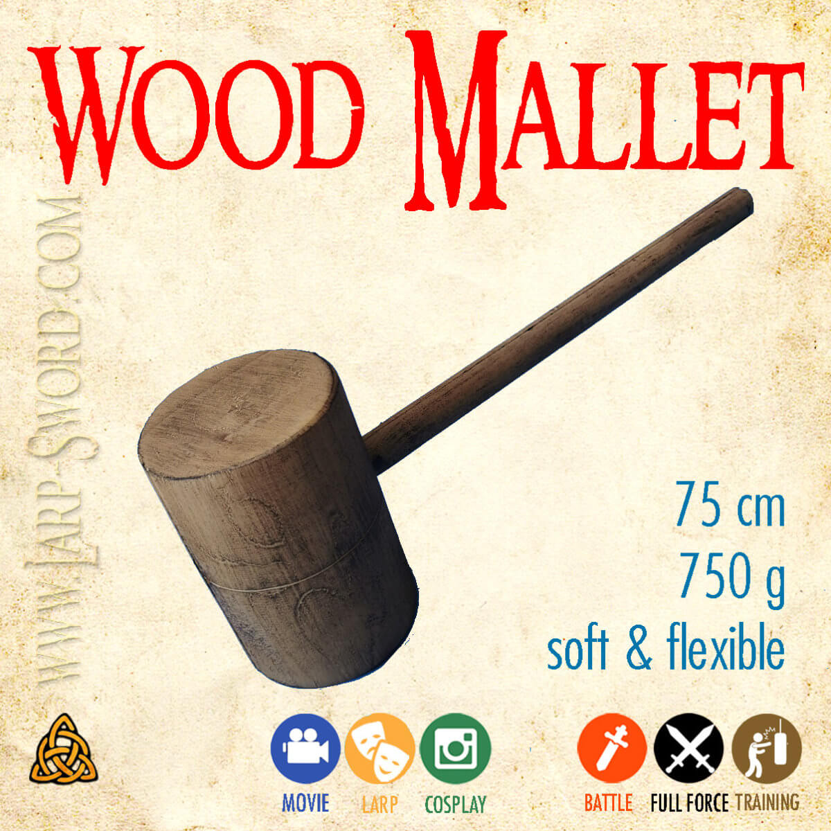 Wood mallet | Larp-Sword