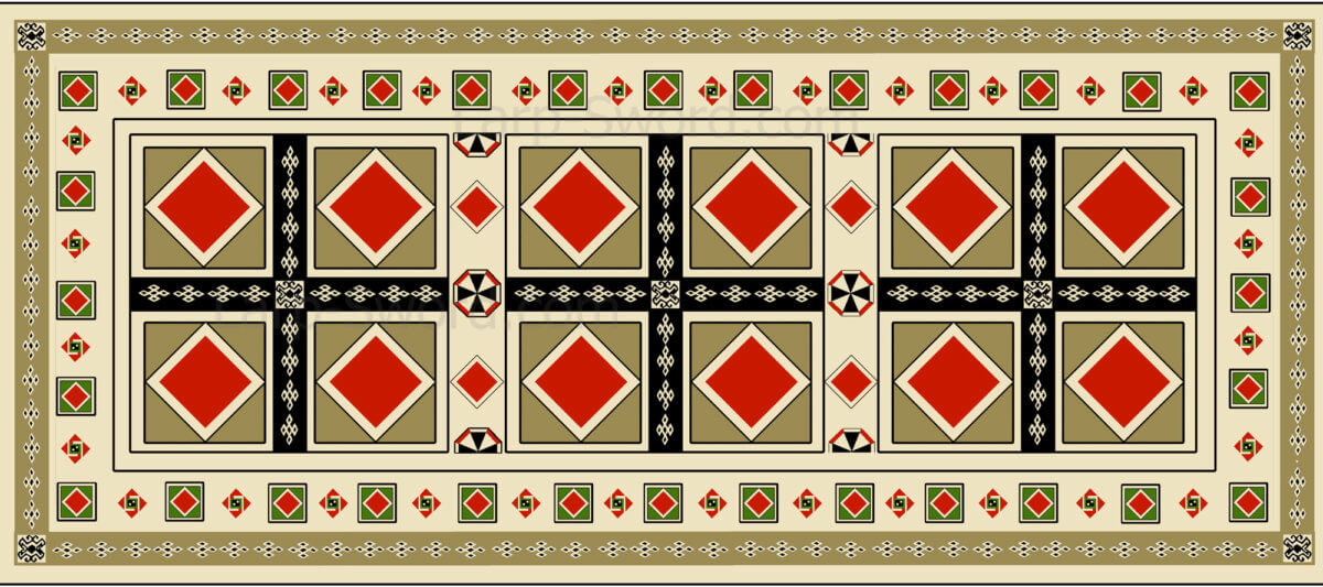 1308 Siena Buonisegna replica of a medieval carpet | Larp-Sword