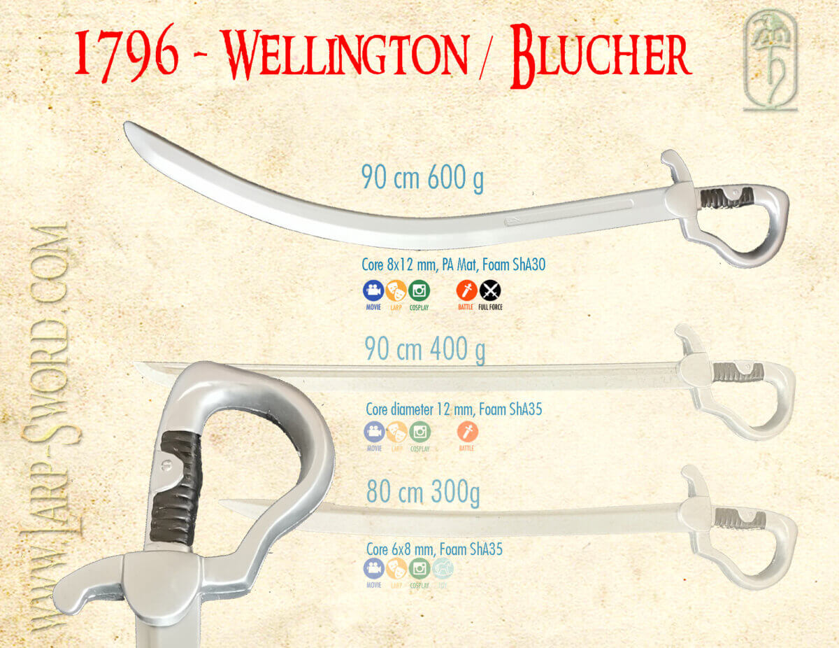 Sabre 1796 - Wellington Blucher softened sabre for larp | Larp-Sword